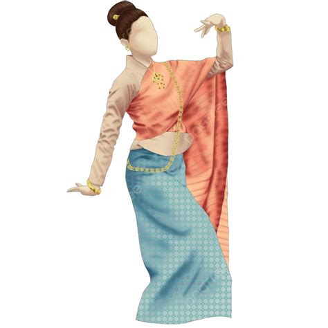 รูปสาวรำไทย Png รำไทย ชุดประจำชาติ ชัทไทยภาพ Png และ Psd สำหรับดาวน์โหลดฟรี