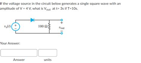 Solved If The Voltage Source In The Circuit Below Generates