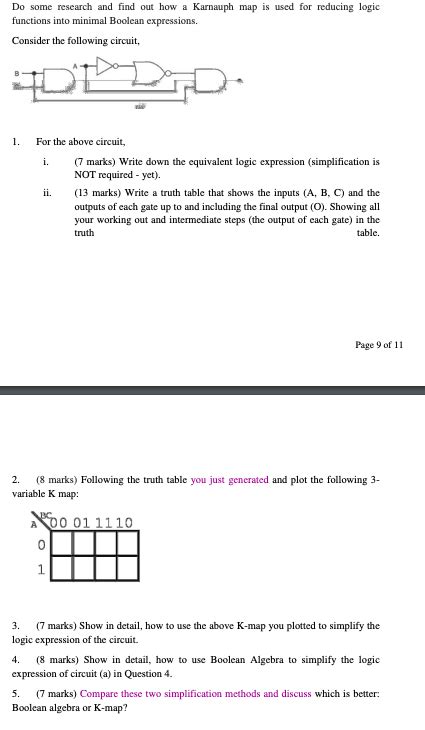 Solved Do Some Research And Find Out How A Karnauph Map Is