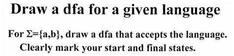 Solved Draw a dfa for a given language For Σ a b draw a Chegg
