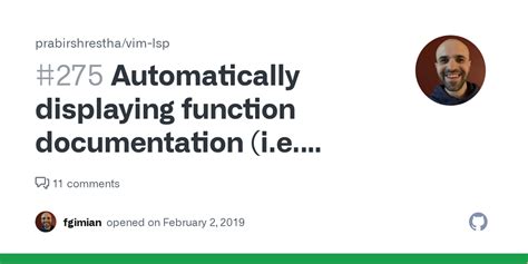 Automatically Displaying Function Documentation Ie Lsphover While