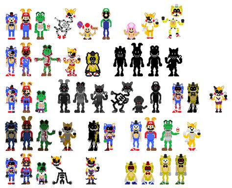 Fnas Sprites Part 1 By Sarahdefroggo225 On Deviantart