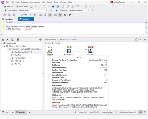 profile sql queries