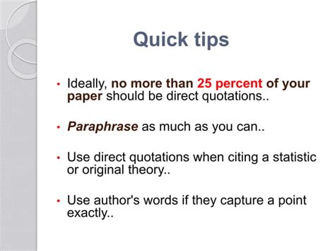 Quoting Paraphrasing And Summarizing