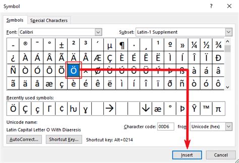 how to type o umlaut or o with two dots over it on keyboard