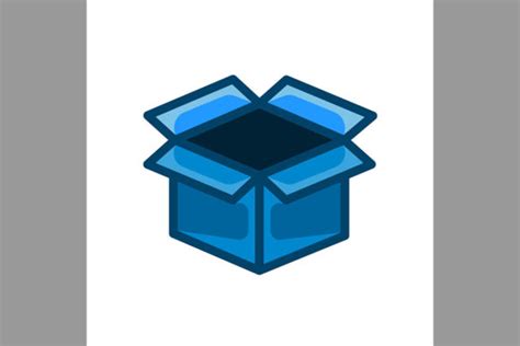 Open Box Symbol Blue Icon Vector Graphic By WANGSINAWANG Creative Fabrica