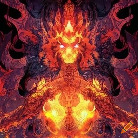 Detailed Artwork Of A Female Fire Elemental On Craiyon