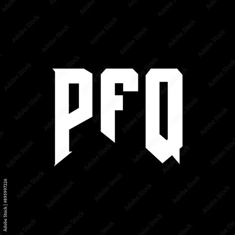 Pfq Letter Logo Design For Technology Company Pfq Logo Design Black