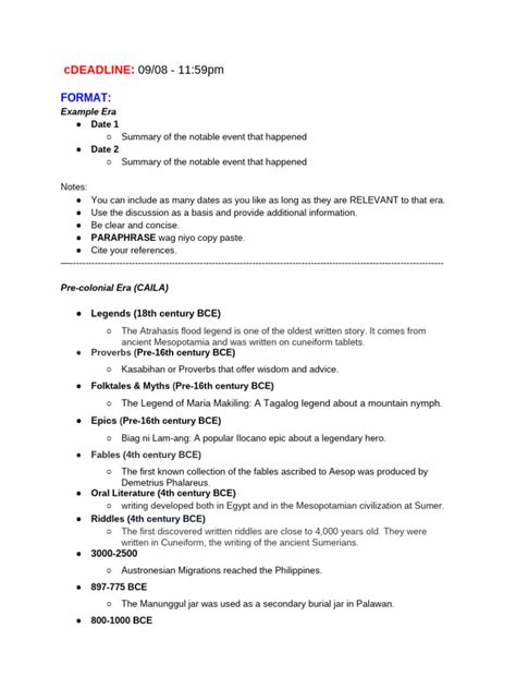 Interactive Timeline Pdf