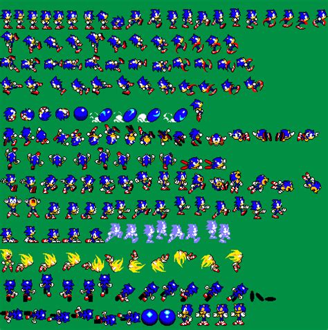Sonic Sprite Grid