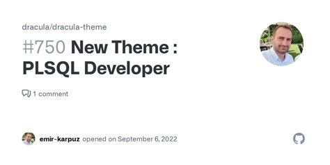 New Theme PLSQL Developer Issue Dracula Dracula Theme GitHub