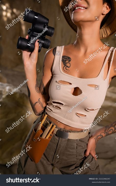 Cropped View Cheerful Archaeologist Sexy Top Stock Photo Shutterstock