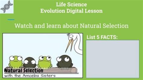 Life Science Evolution Digital Lesson Sub Plans Middle And High