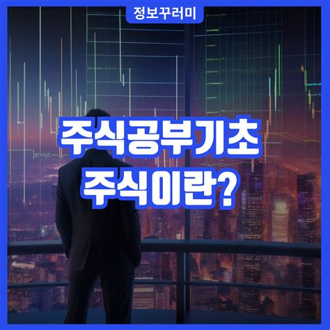 주식 공부 기초 주식이란