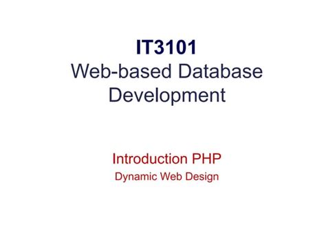 Introduction To Php Variables And Data Types Pptx