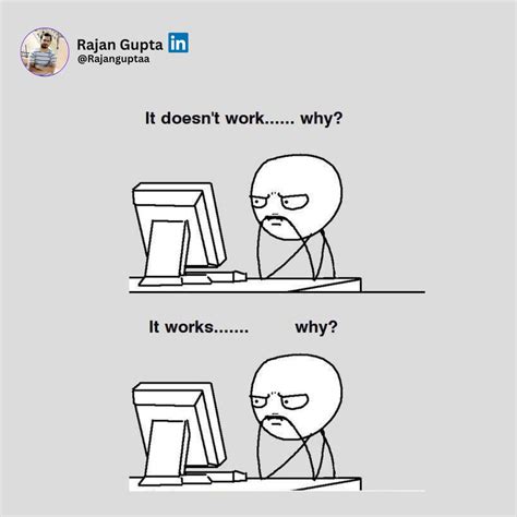 rajan gupta on linkedin developerproblems codingstruggles programminglife debugginghumor…