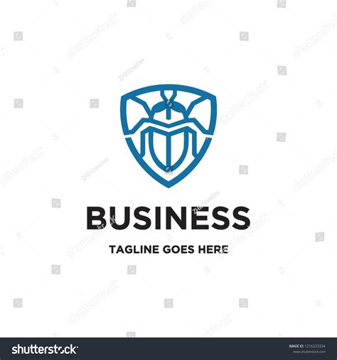 Monoline Bug Shield Logo Icon Vector Stock Vector Royalty Free 1216233334 Shutterstock