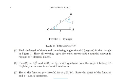 Solved 2 Trimester 1 2023 Figure 1 Triangle Task 3
