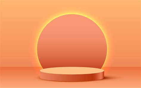 추상 장면 배경입니다 실린더 포디움 핑크 배경 제품 프리젠 테이션 모의 화장품 연단 무대 받침대 또는 플랫폼을 표시합니다 3차원 형태에 대한 스톡 벡터 아트 및 기타 이미지