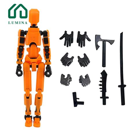 Lumina Multi Jointed Movable Robot Model 3d Printed Multi Jointed Robot Action Figure Movable