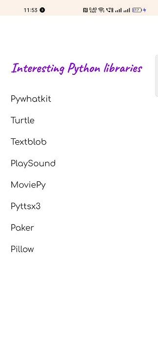 Interesting Python Libraries Youtube
