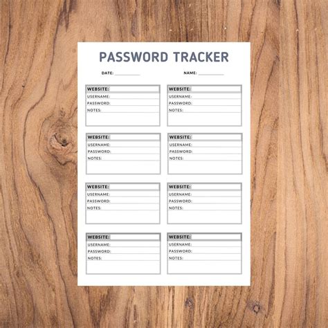 Printable Password Tracker Password Keeper Log Digital Password Planner Printable Password Tracker Password Keeper Log Digital Password Planner