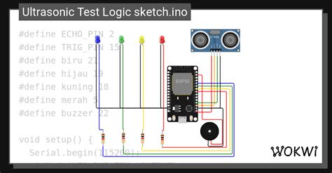Ultrasonic Test Logic O Wokwi Esp32 Stm32 Arduino Simulator