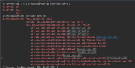 Android Javalangnumberformatexception Invalid Int Null Stack