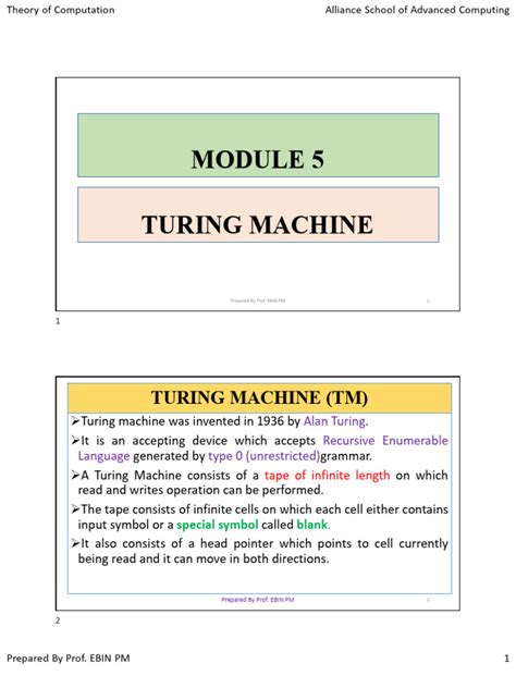 Turing Machine Pdf Automata Theory Theory Of Computation