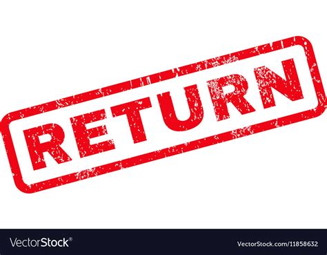 Return Rubber Stamp Royalty Free Vector Image VectorStock