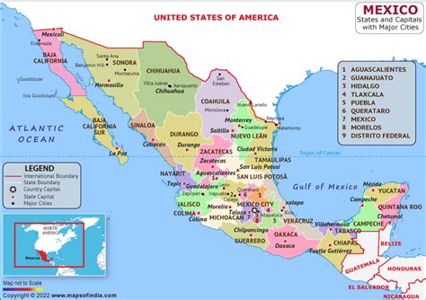 Mexico Map Hd Map Of The Mexico