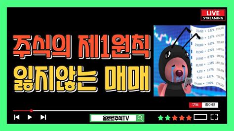 가장 중요한 주식원칙 잃지 않는 매매 Youtube