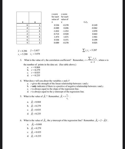 Solved Simple Linear Regression And Correlation The Data