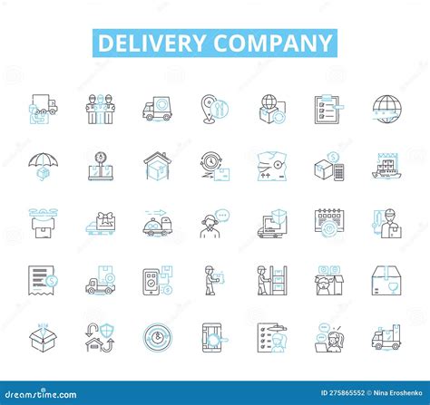 Dispatch Line Icons Collection Logistics Delivery Shipment Transport Dispatched Courier