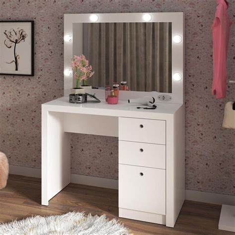 Penteadeira Branca 3 Gavetas Casas Bahia