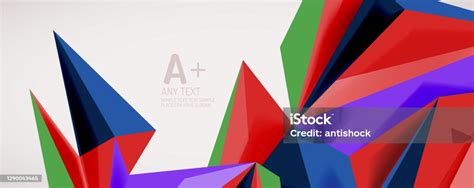 벡터 삼각형 기하학적 배경입니다 라이트 배경에 낮은 폴리 3d 모양 커버 배너 전단지 및 포스터 및 기타 디자인에 대한 벡터 일러스트레이션 0명에 대한 스톡 벡터 아트 및