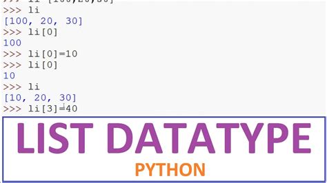 Python Tutorials List Data Type In Python Youtube Python Tutorials List Data Type In Python Youtube