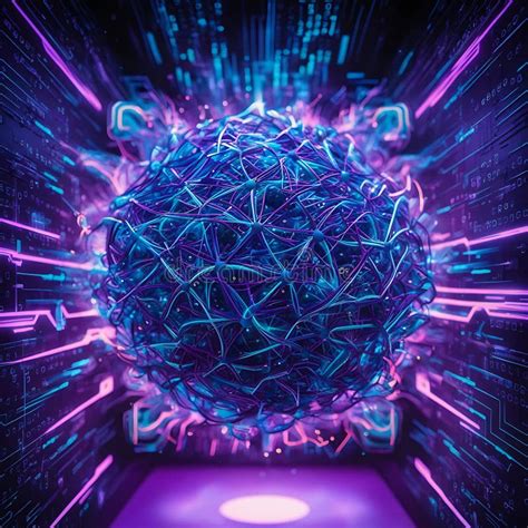 Abstract Digital Background Can Be Used For Technological Processes Neural Networks And Ai