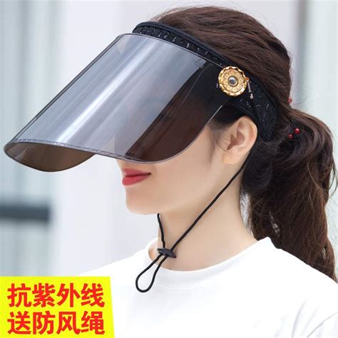 遮雨帽骑电动车防雨防风帽男女骑车遮阳面罩挡雨帽防紫外线防晒帽 虎窝淘