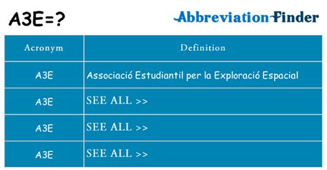 What Does A3e Mean A3e Definitions Abbreviation Finder