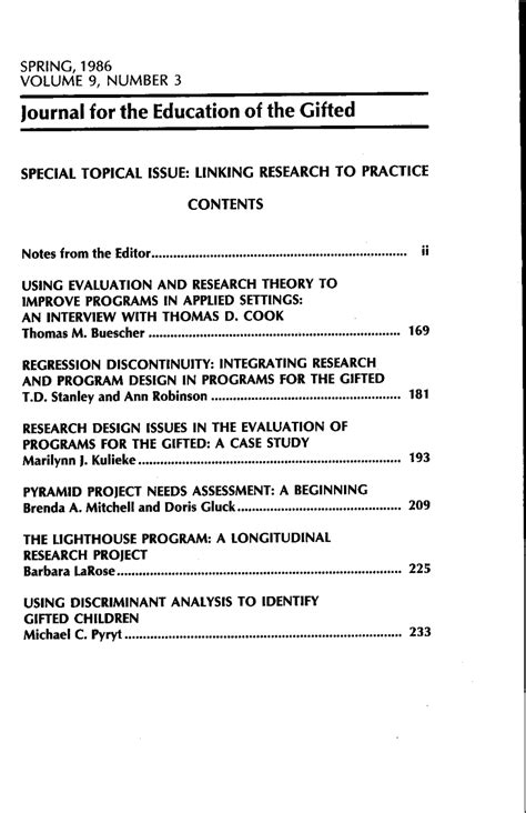 Pdf Regression Discontinuity Integrating Research And Program Design In Programs For The Ted
