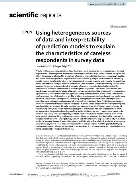 Pdf Using Heterogeneous Sources Of Data And Interpretability Of Prediction Models To Explain