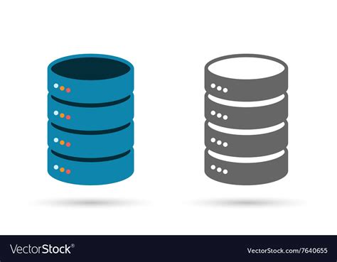 Data Storage Flat Icon Royalty Free Vector Image