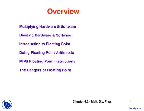multiplication and division assembly language programming lecture slides docsity