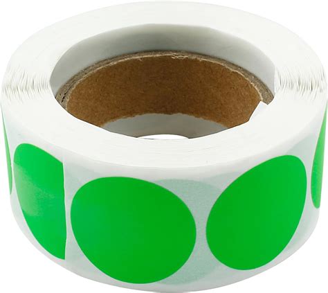 Lifcratms 1 Inch Fluorescent Green Code Dot Stickers