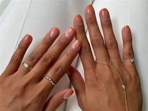 17 Short Nail Art Ideas For August From Aperol Orange To Chrome Accents