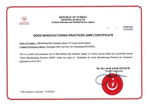 Gmp Certificate Bee And You Eu