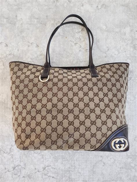 구찌 자가드 금장 로고 쇼퍼백 정품 세컨웨어 헬로마켓