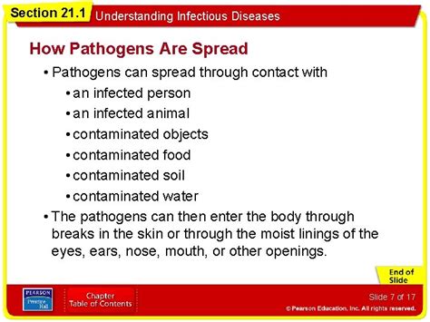 Section 21 1 Understanding Infectious Diseases Causes Of