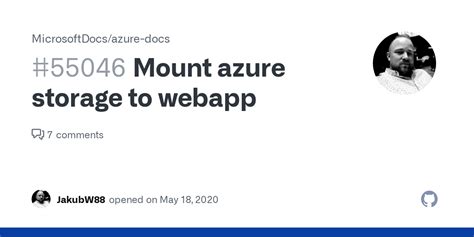 Mount Azure Storage To Webapp · Issue 55046 · Microsoftdocsazure Docs